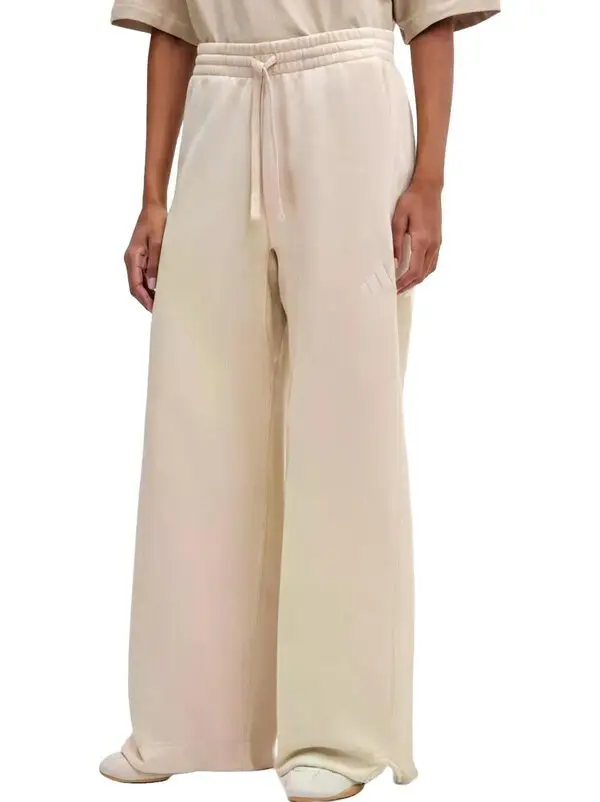 Adidas All Szn Drawstring Wide-leg Pants - Neutrals