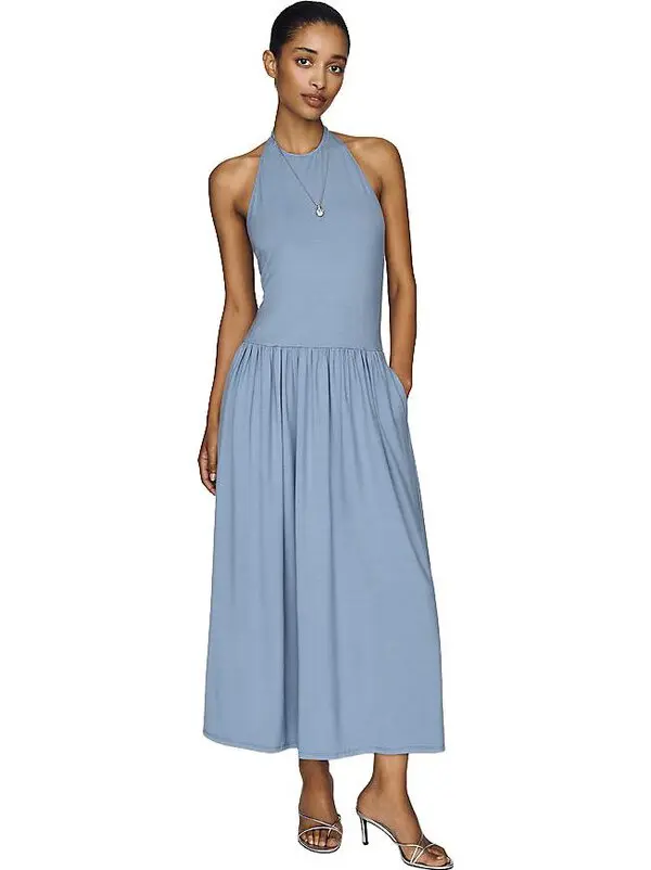 REFORMATION Clara Knit Midi Dress - Storm