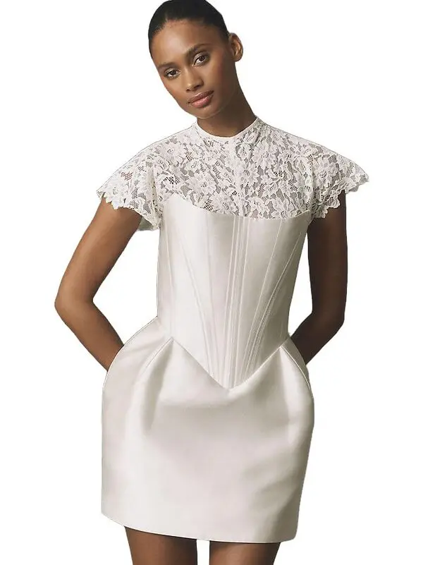DE LA VALI Catalina Mini Dress - Ivory