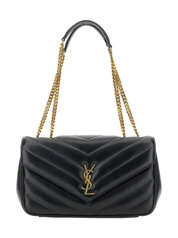 Saint Laurent Loulou' Medium Quilted Leather Crossbody Bag With Cassandre Plaque - Multicolor
