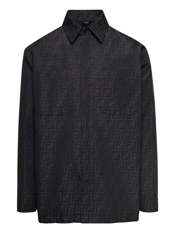 Fendi Overshirt Zucca Jacquard - Gray