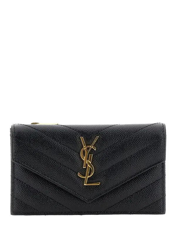 Saint Laurent Cassandre Zip Card Case - Multicolor