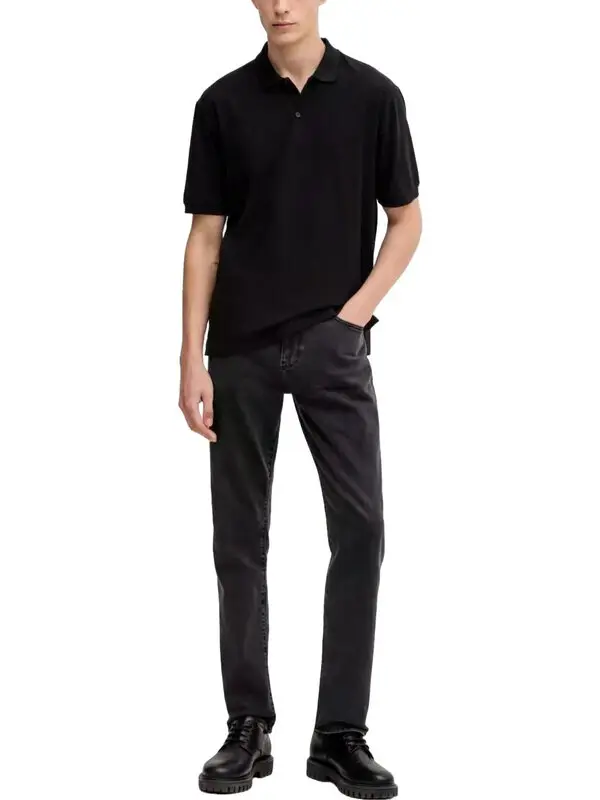 Armani Exchange Short-sleeve Polo Shirt - Black