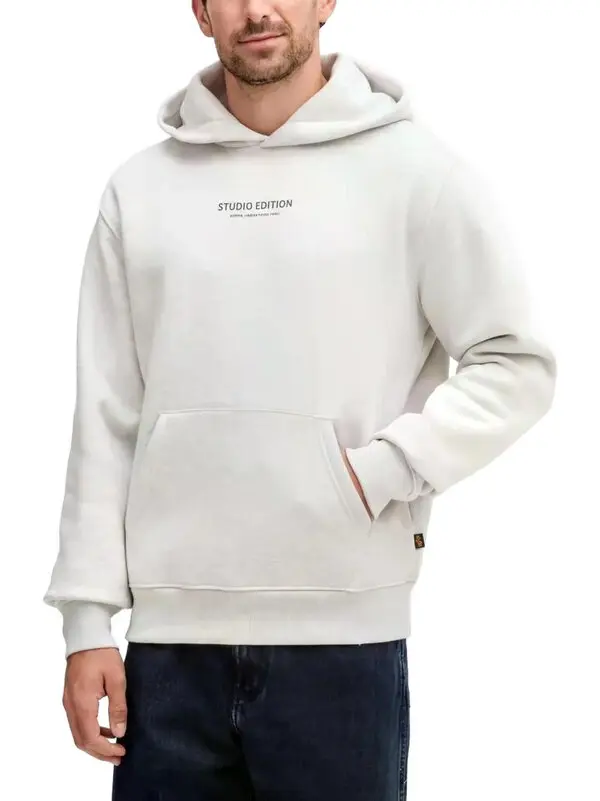 Alpha Industries Graphic Print Hoodie - Grey