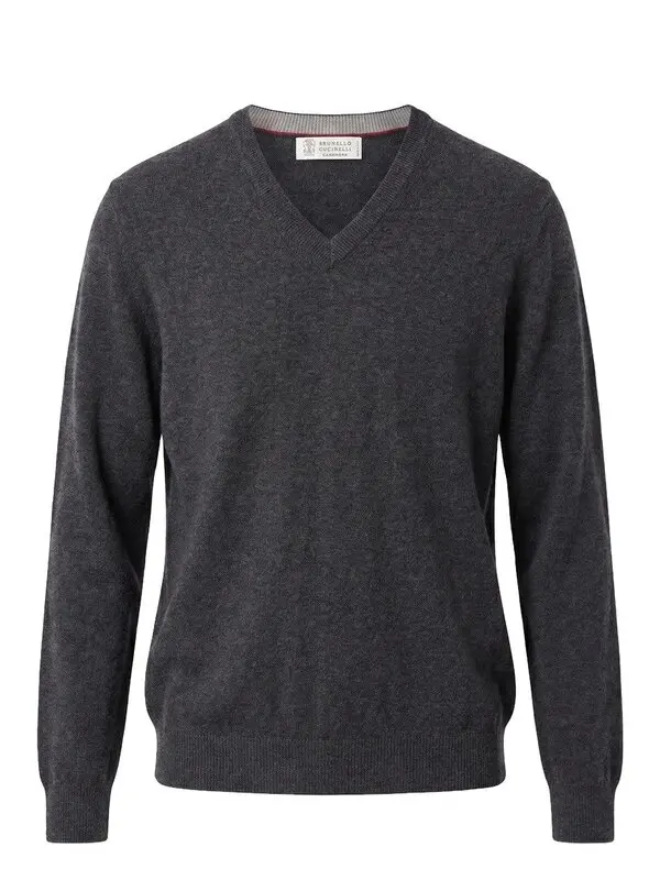 Brunello Cucinelli Cashmere V-neck Sweater - Multicolor
