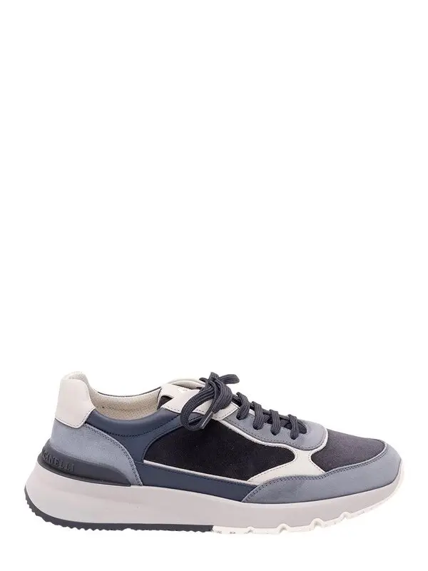 Brunello Cucinelli Calf Leather Lace Up Sneakers - Multicolor