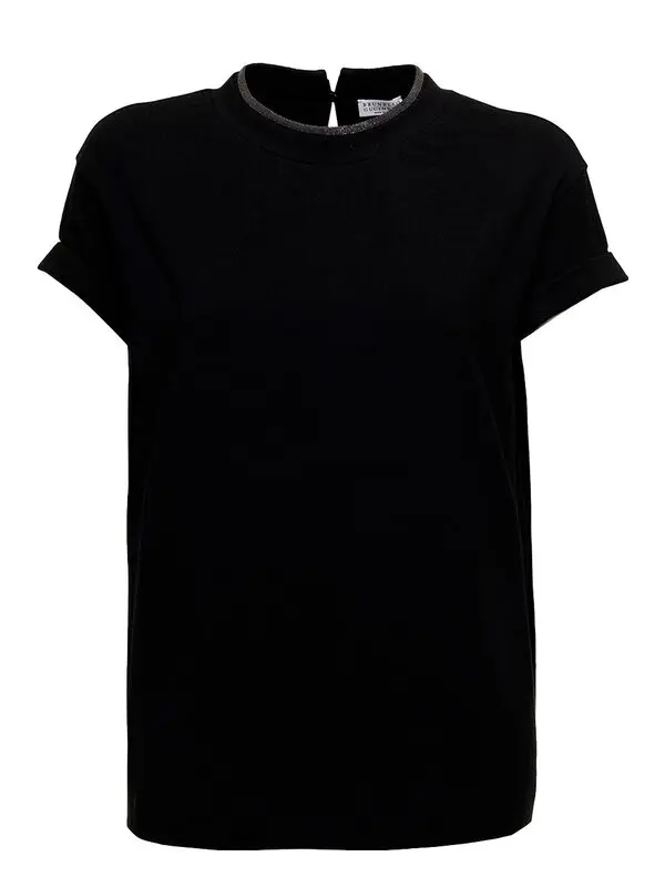 Brunello Cucinelli Cotton Monile T-shirt - Black