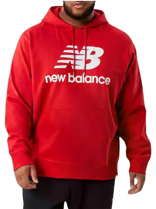 NEW BALANCE Essentials Stacked Logo Hoodie - Red