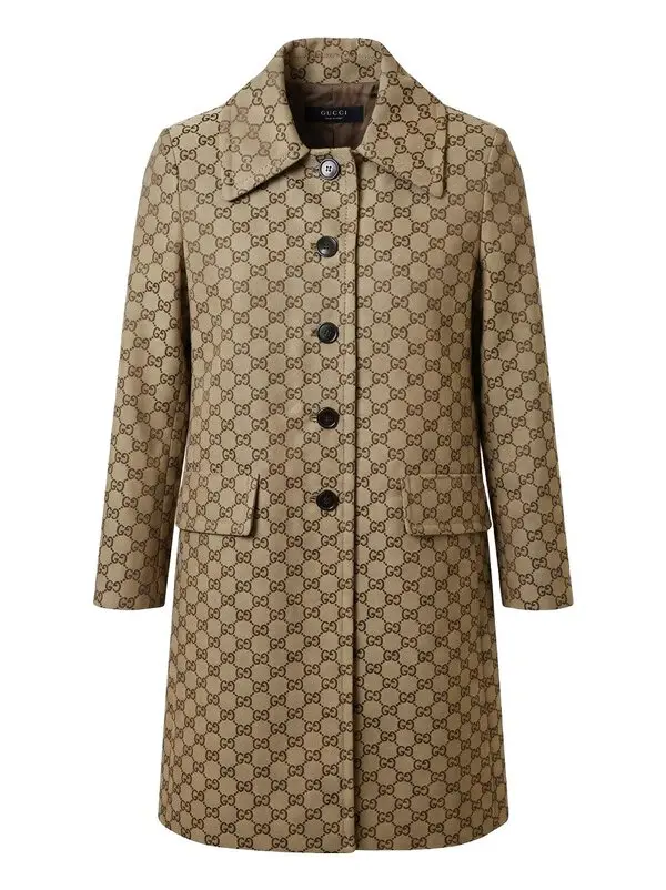 Gucci Gg Monogram Coat - Multicolor