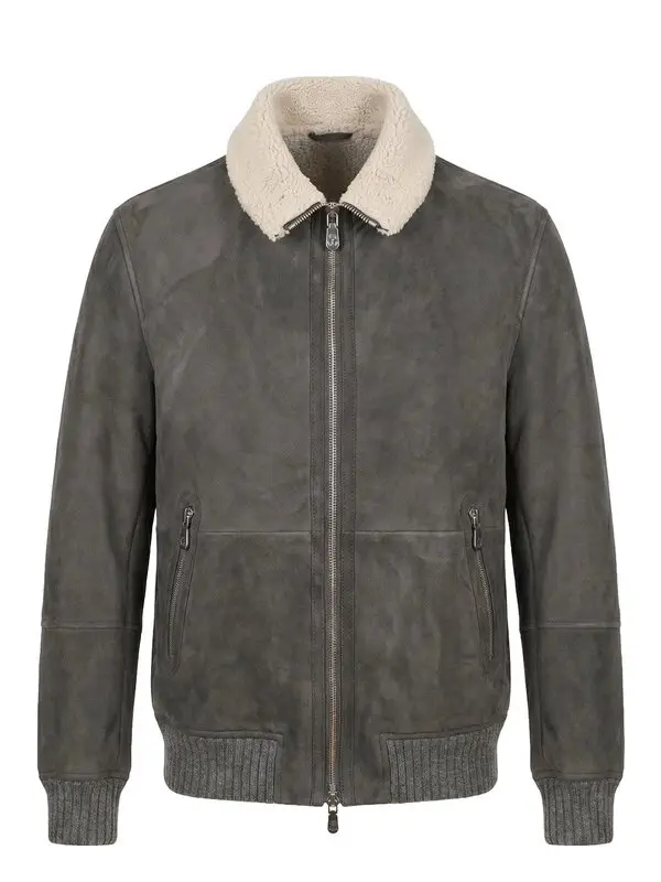 Brunello Cucinelli Sheepskin Leather Jacket - Multicolor