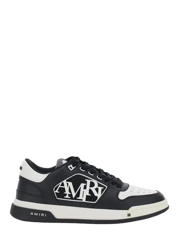 Amiri Low Top Leather And Fabric Sneakers With Logo Detailing - Multicolor