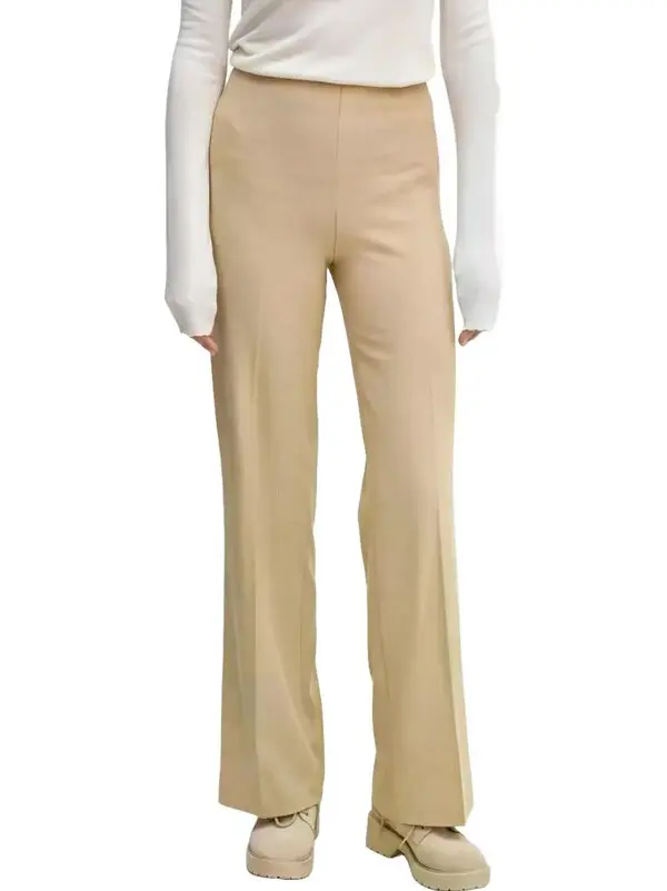 BENETTON Zip Straight Trousers - Neutrals