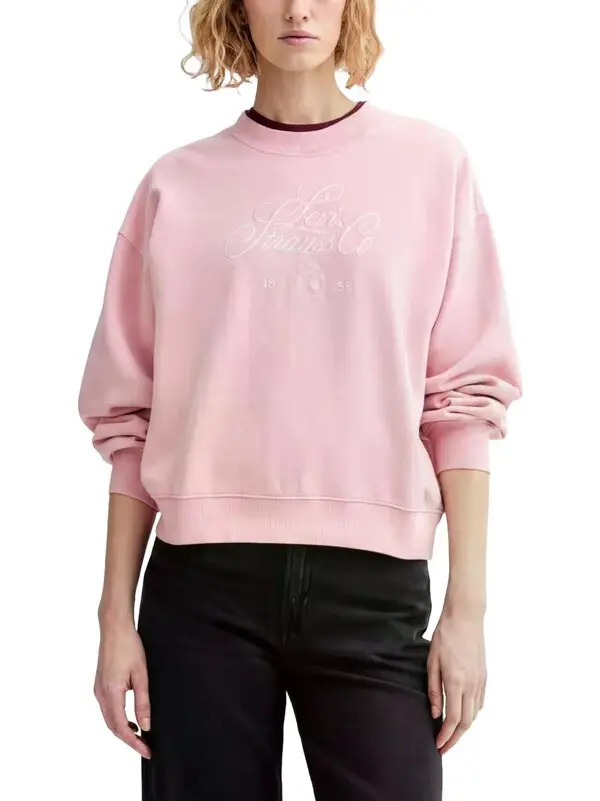 LEVI'S Logo Embroidery Sweatshirt - Pink