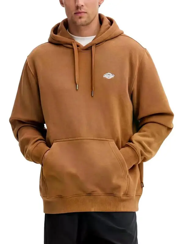 Dickies Logo-embroidery Hoodie - Brown