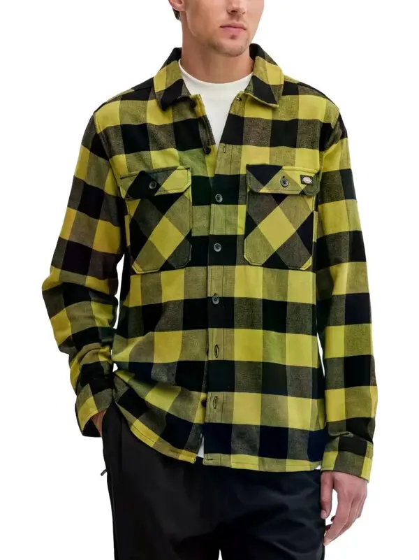 Dickies Check-pattern Chest-pocket Shirt - Green