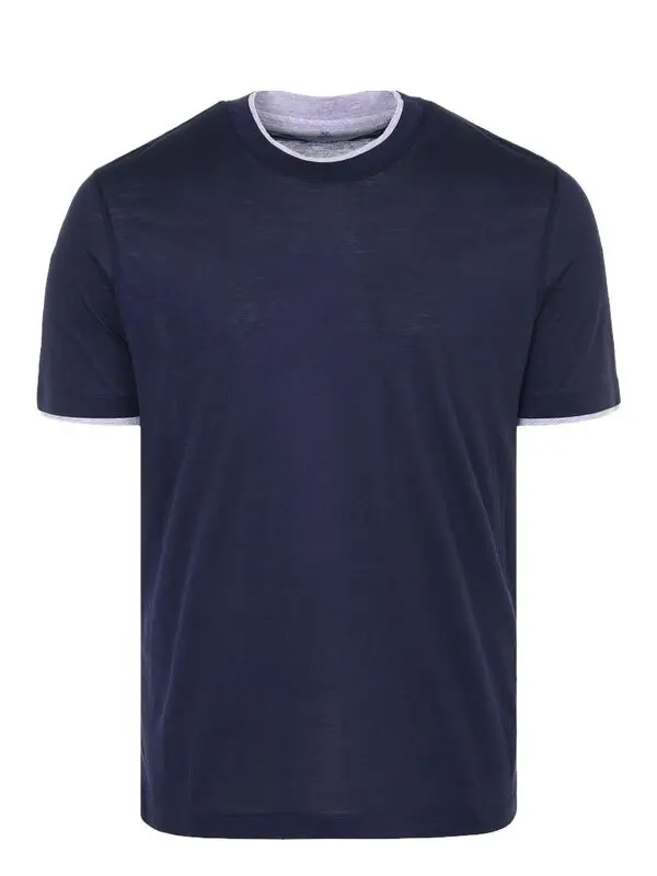 Brunello Cucinelli Short-sleeved T-shirt - Navy