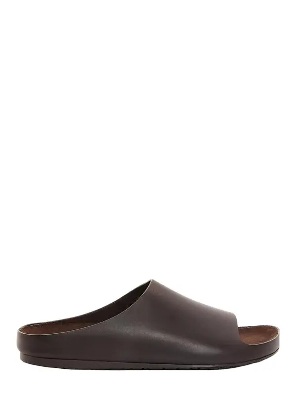 Loewe Open Toe Slip-on Slides - Dark Brown