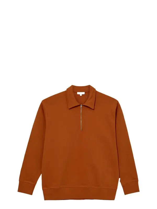 Norse Projects Half-zip Collared Sweatshirt - Brown