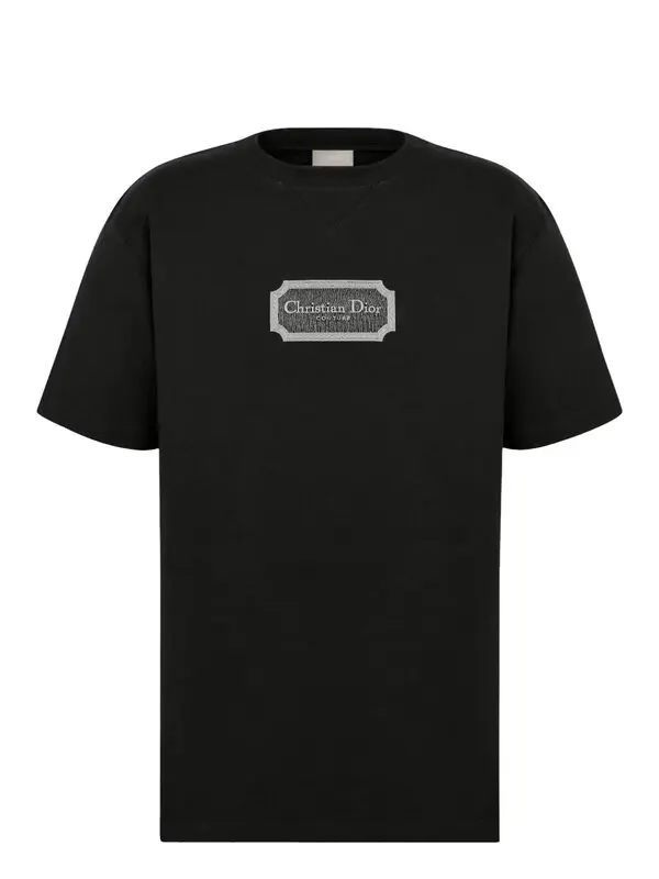 Dior Logo Patch Round-neck T-shirt - Black