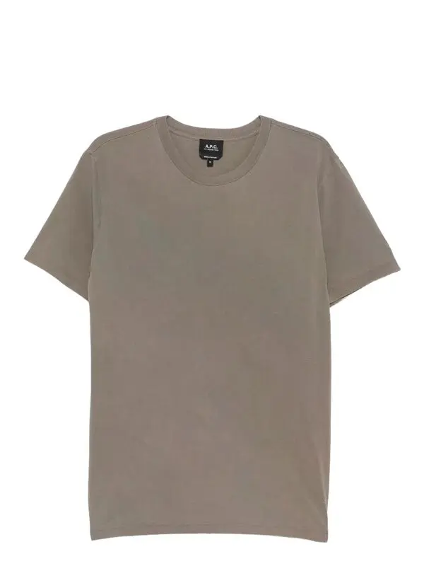 A.p.c. Logo-print Crew-neck T-shirt - Grey