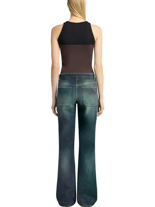COURREGES Slash Contrast Tank Top - Red