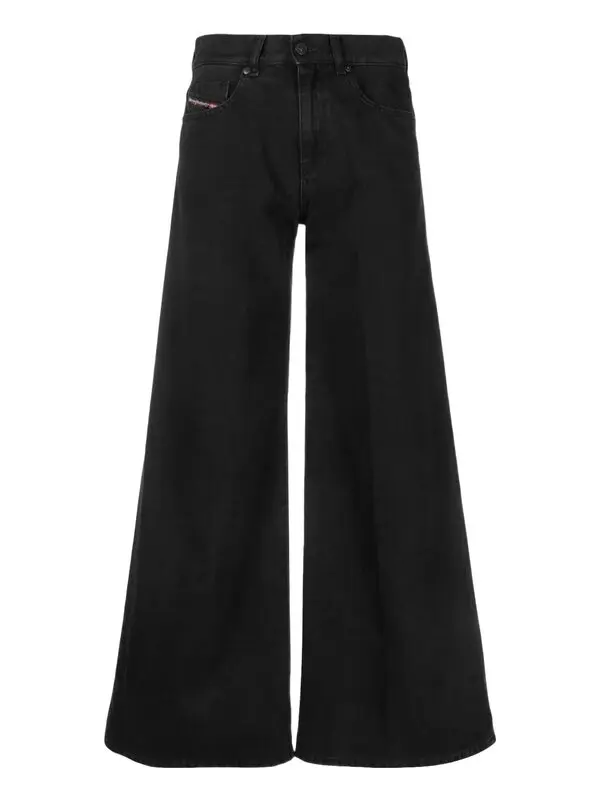 DIESEL® High Waist Wide-leg Jeans - Black