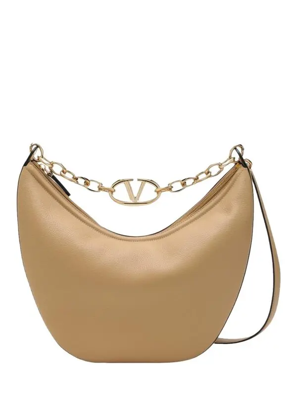 Valentino Garavani Vlogo Moon Medium Shoulder Bag - Brown