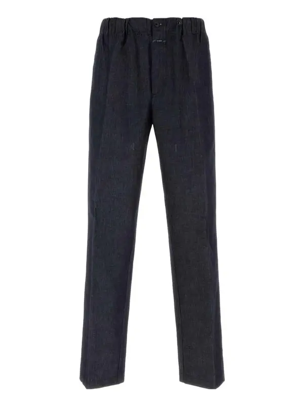Closed Drawstring Relaxed Pants - Black