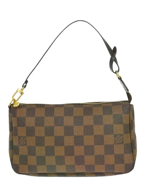 LOUIS VUITTON 2007 Pochette Accessoires Damier Ebène Clutch Bag - Brown