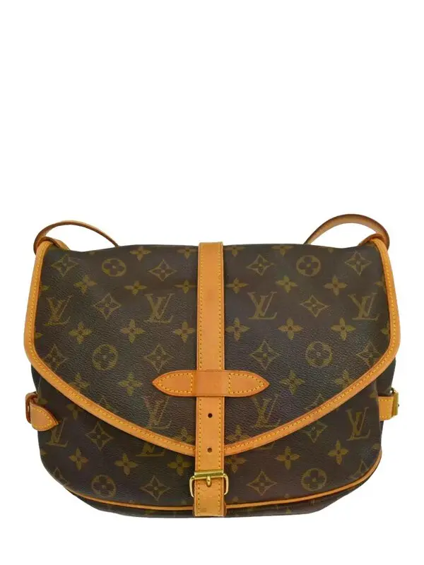 LOUIS VUITTON 30 Saumur Monogram Shoulder Bag - Brown
