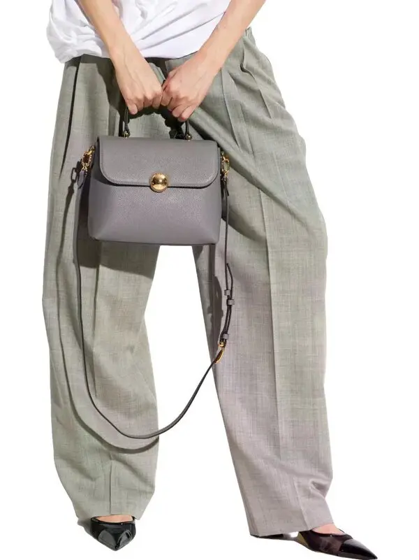 Furla Moonlight Leather Tote Bag - Grey