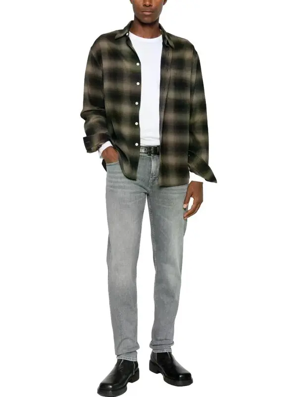 7 For All Mankind Whiskering Effect Jeans - Grey
