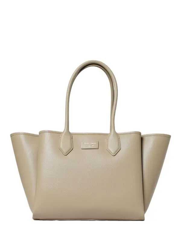 Emporio Armani Logo Detail Tote Bag - Beige