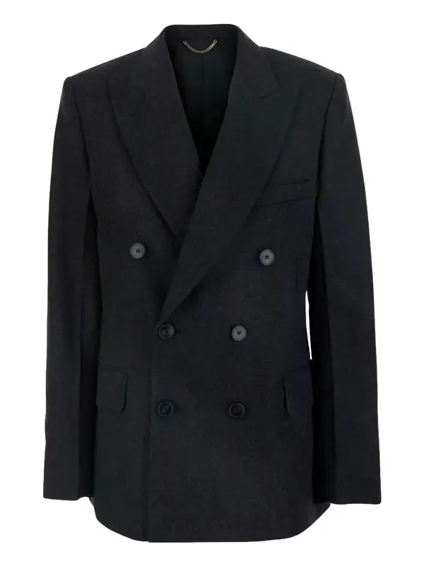 Victoria Beckham Double-breasted Wool Blazer - Grey