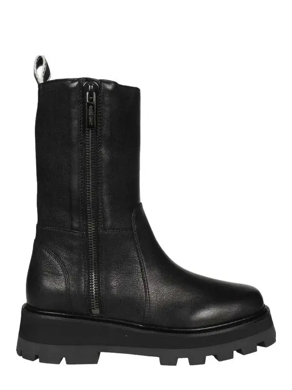 JIMMY CHOO Logo Short Boots - Black