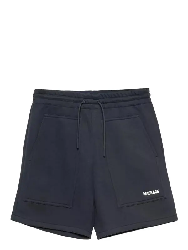 Mackage Logo-print Drawstring Shorts - Blue