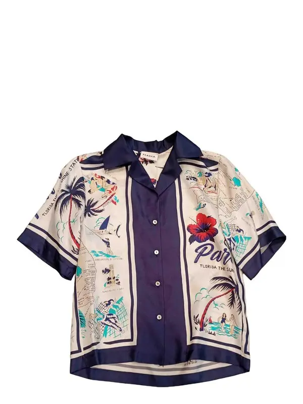 P.a.r.o.s.h Printed Short Sleeve Shirt - Nude