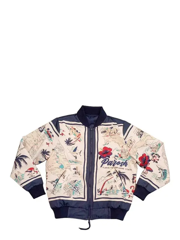 P.a.r.o.s.h Printed Bomber Jacket - Nude