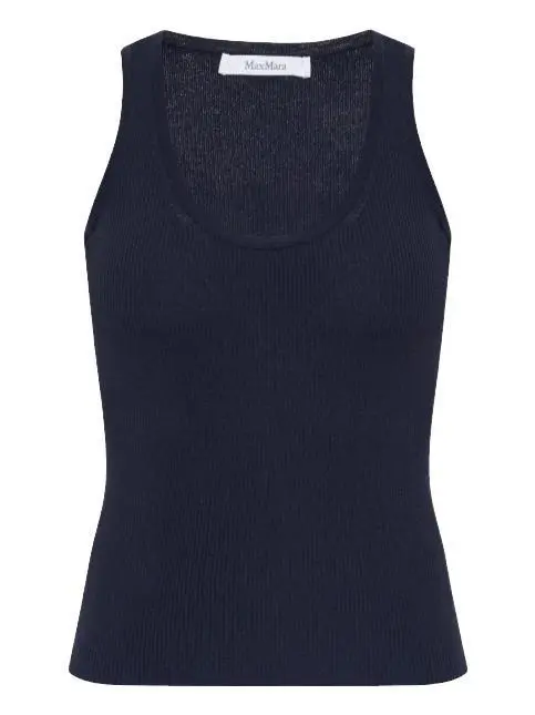 Max Mara Editta Ribbed Knit Tank Top - Black