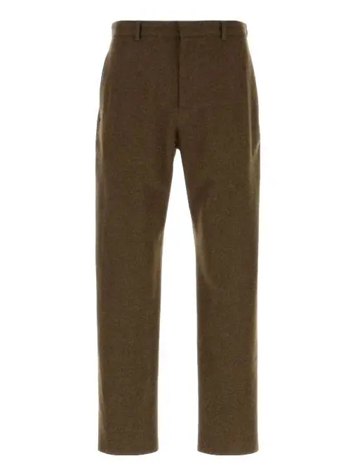 JIL SANDER Belt-loop Flap-pocket Trousers - Brown