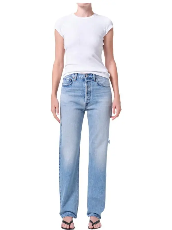 AGOLDE High-rise Straight-leg Jeans - Blue