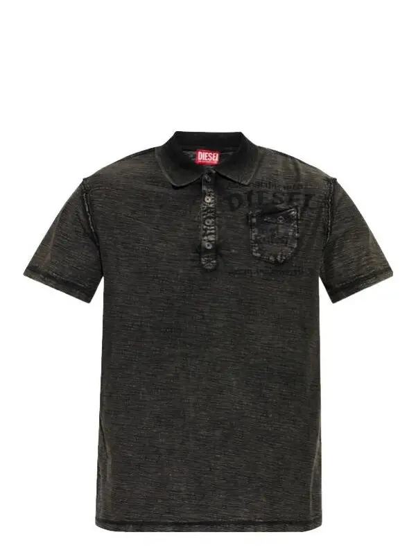 DIESEL® Short-sleeve Polo Shirt - Black