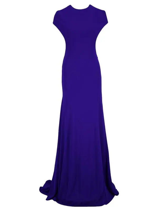 TOM FORD Backless Short-sleeved Gown - Clematis Blue
