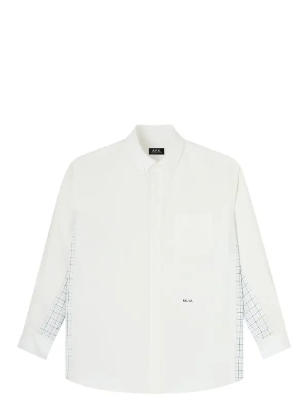 A.p.c. Jessica O Logo Detail Shirt - Blanc