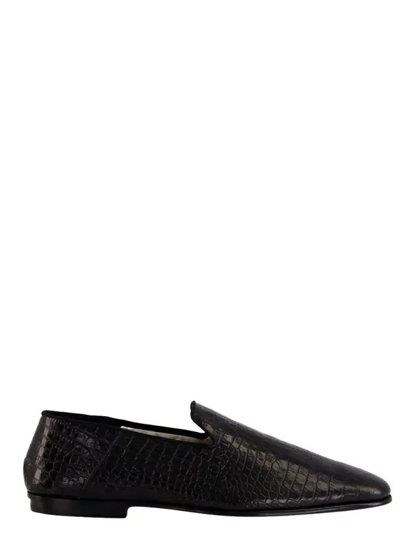 TOM FORD Steven Embossed Loafers - Black
