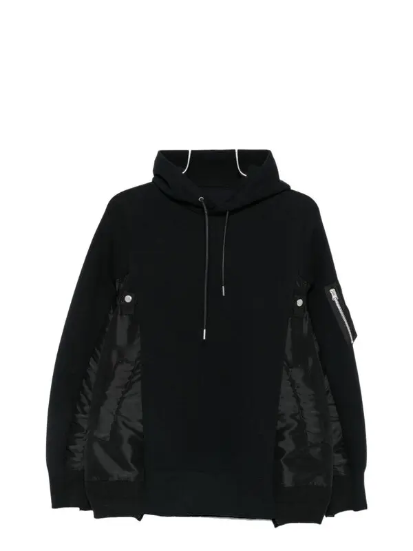 Sacai Sponge Sweat Twill Hoodie - Black