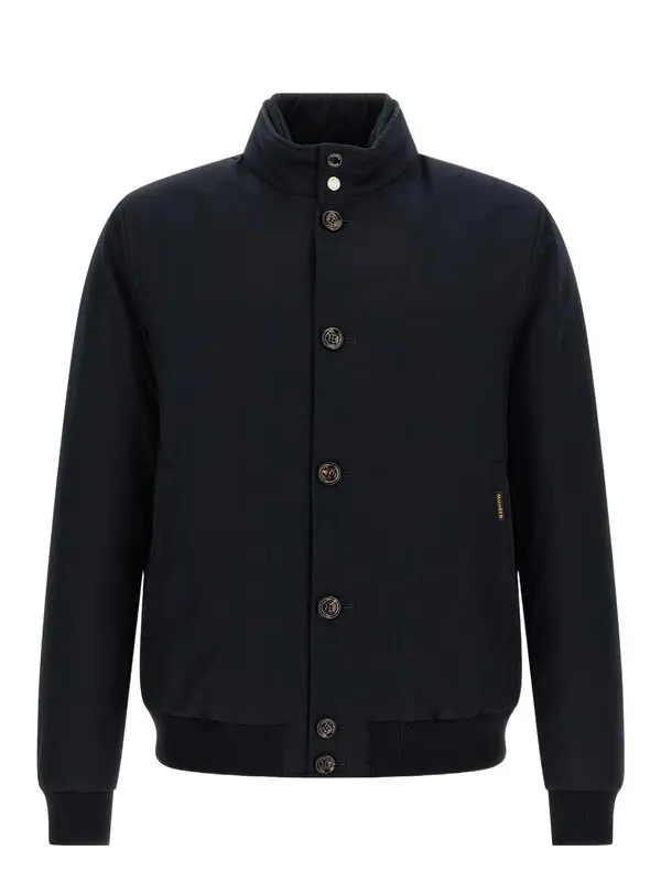 MOORER Janos Quilted Bomber Jacket - Blue