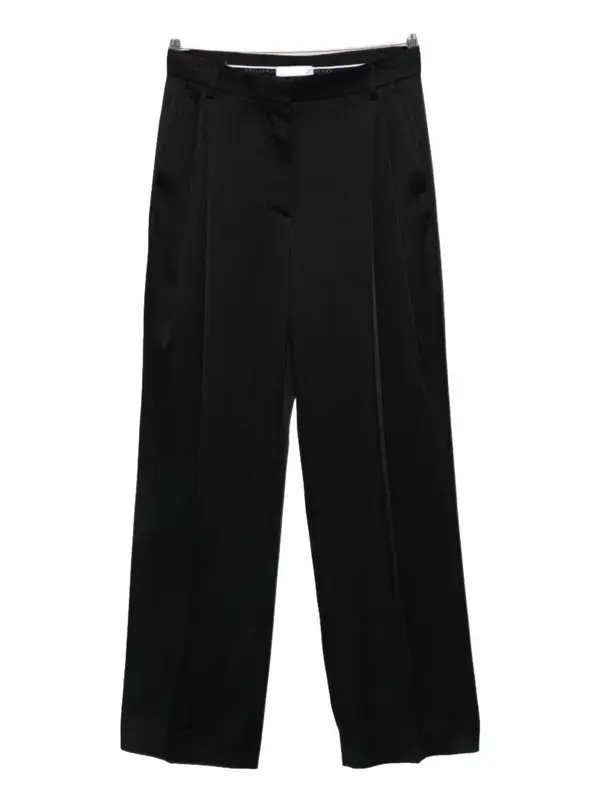 Stella McCartney Pleated Wide-leg Tailored Trousers - Black