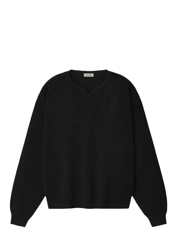 Fear Of God Merino Milano Knit Henley Sweater - Black