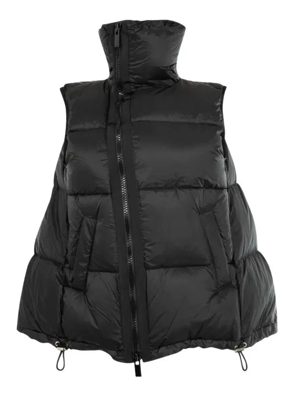 Sacai Zipped Puffer Vest - Black
